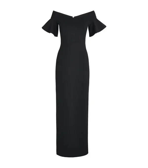 Solace London Off-the-shoulder Cielo Gown - Black