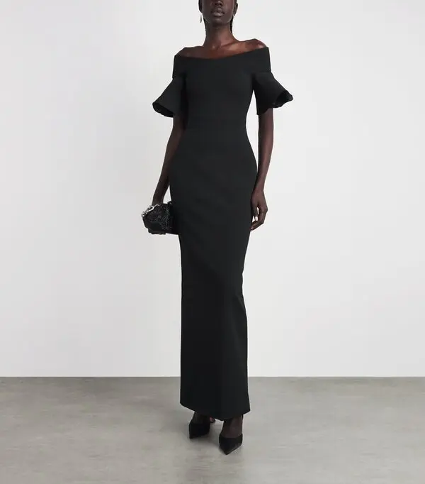 Solace London Off-the-shoulder Cielo Gown - Black