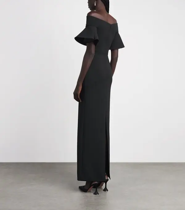Solace London Off-the-shoulder Cielo Gown - Black