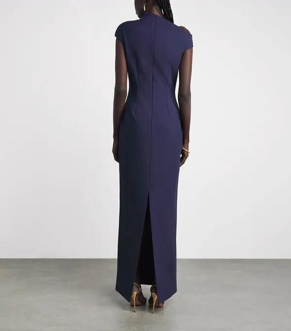 Solace London One-shoulder Arion Gown - Navy
