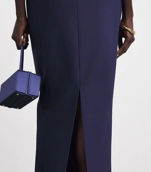 Solace London One-shoulder Arion Gown - Navy