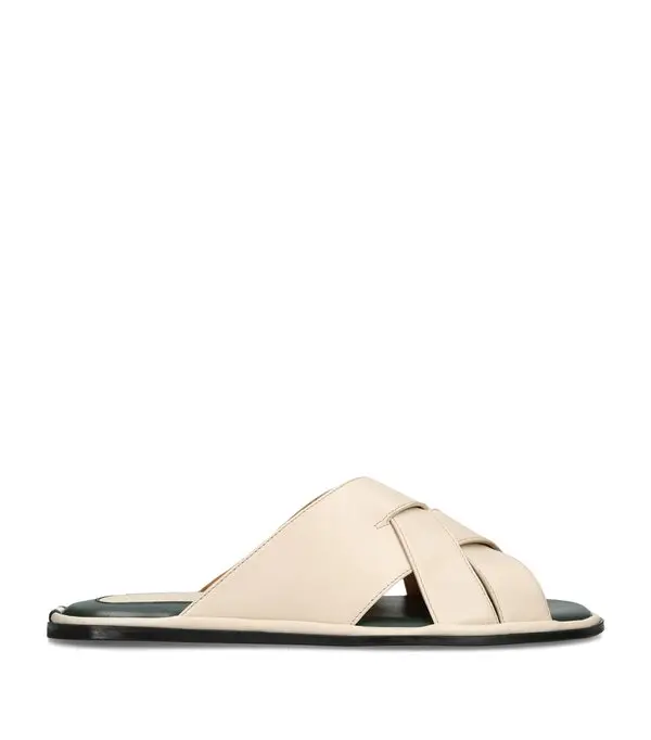 BROTINI Leather Cross-strap Sandals