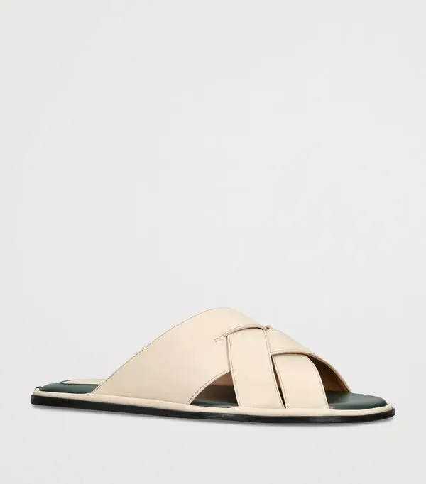 BROTINI Leather Cross-strap Sandals