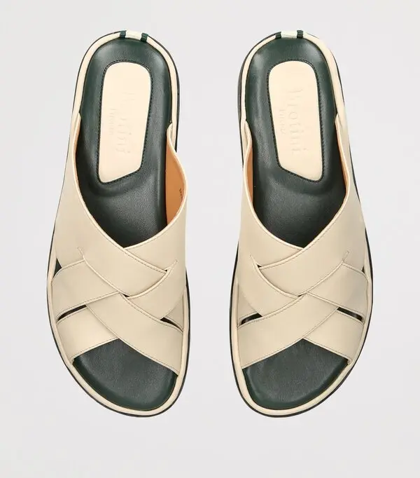 BROTINI Leather Cross-strap Sandals