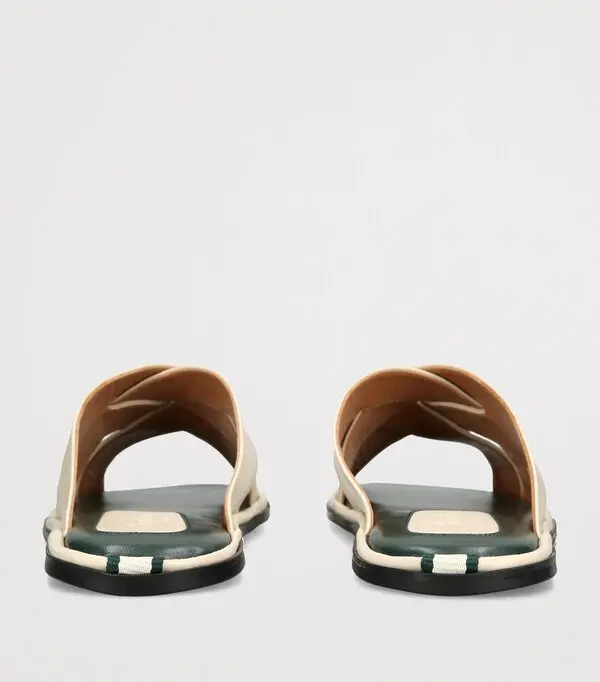 BROTINI Leather Cross-strap Sandals