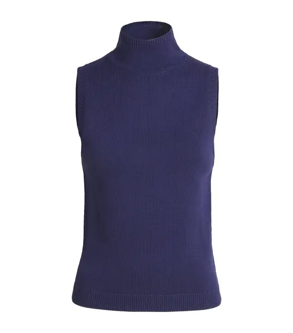 Staud Knitted Montclair Tank Top - Navy