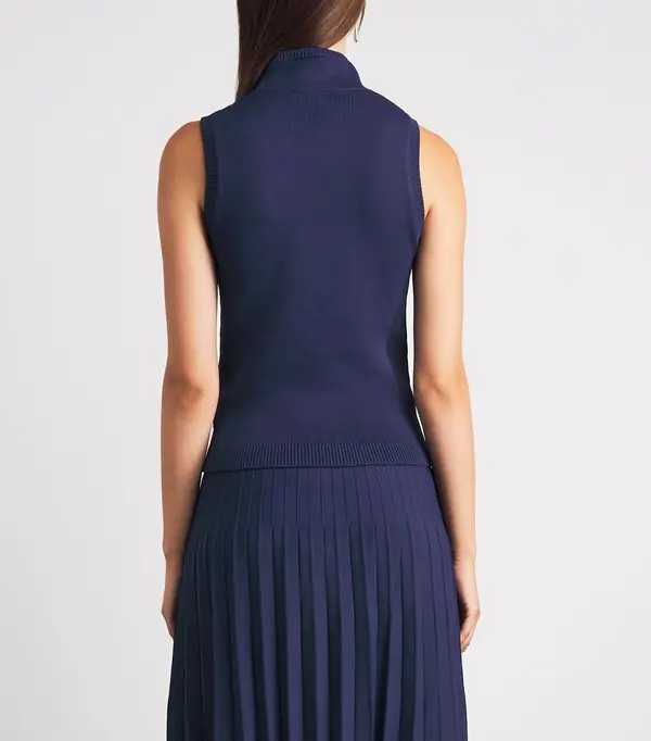 Staud Knitted Montclair Tank Top - Navy