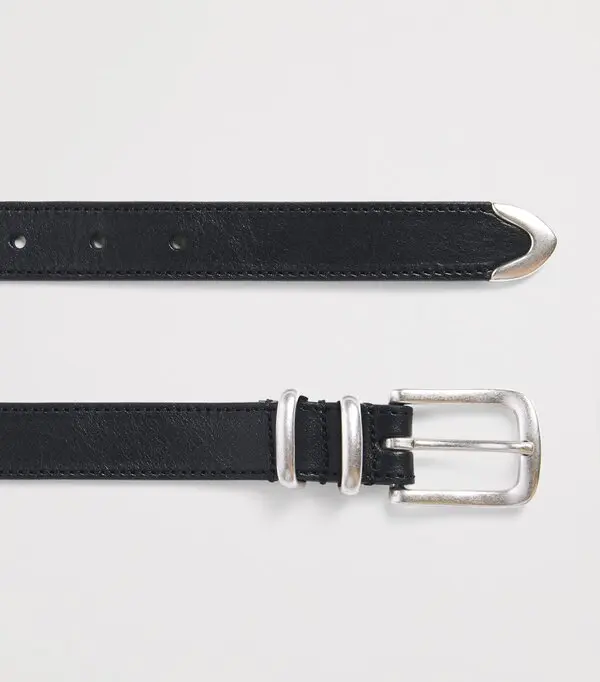 MOLEBO Leather Double-loop Western Belt