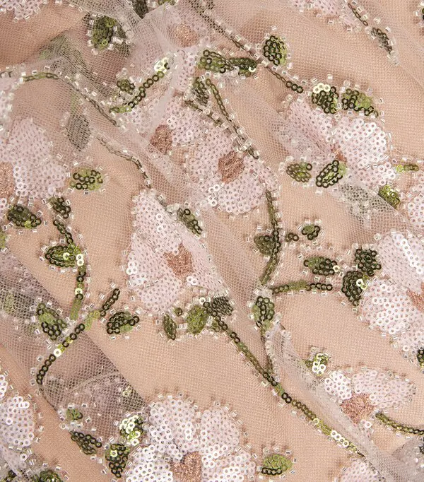 SELF-PORTRAIT Sequin-embellished Tiered Midi Dress