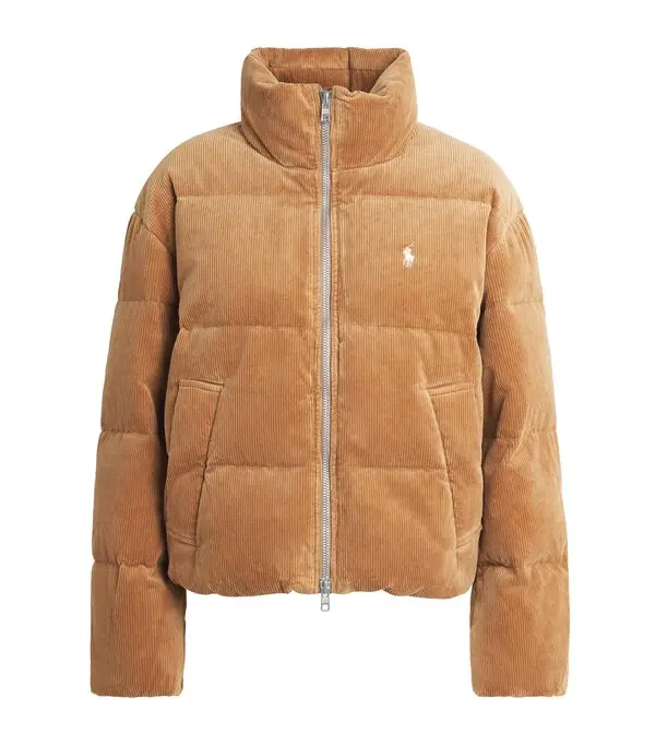 Polo Ralph Lauren Corduroy Down-filled Puffer Jacket - Beige
