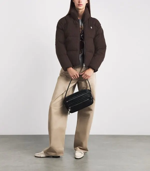 Polo Ralph Lauren Wool-cashmere Cable-knit Puffer Jacket - Brown