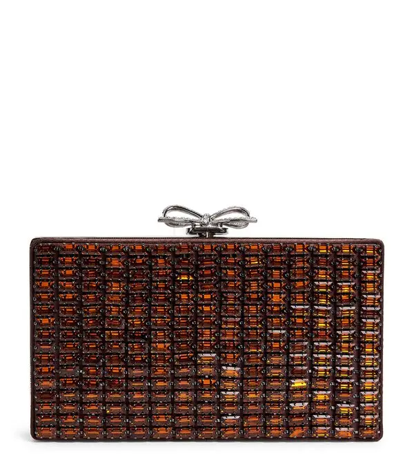 SELF-PORTRAIT Crystal Chainmail Clutch Bag