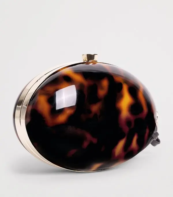 SELF-PORTRAIT Resin Pebble Clutch Bag With Chain Strap
