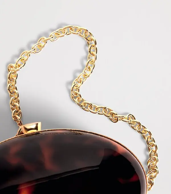 SELF-PORTRAIT Resin Pebble Clutch Bag With Chain Strap