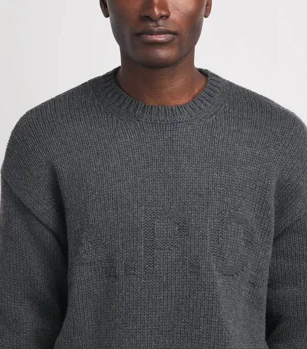 A.p.c. George" Logo Crewneck Wool Sweater