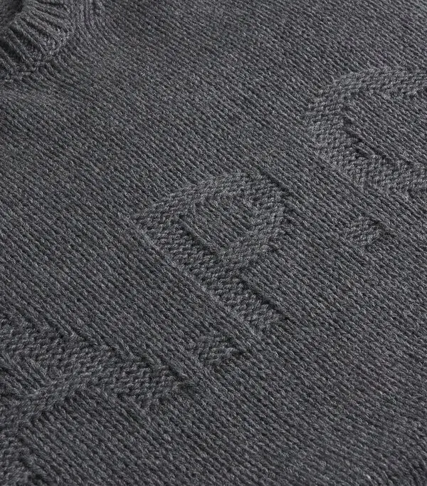 A.p.c. George" Logo Crewneck Wool Sweater - Black