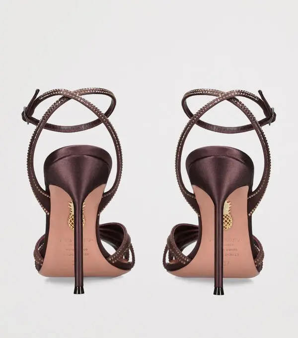 AQUAZZURA Satin Soulmate Heeled Sandals 105