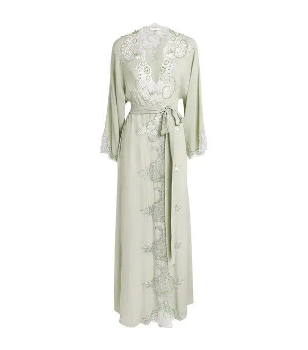 Rosamosario Silk Georgette Regina Effat Robe