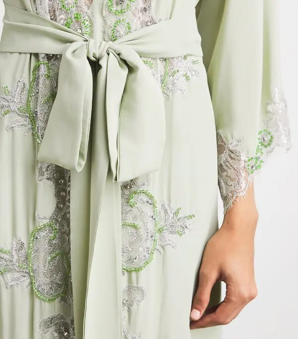 Rosamosario Silk Georgette Regina Effat Robe