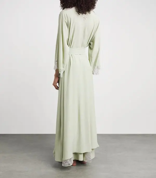 Rosamosario Silk Georgette Regina Effat Robe