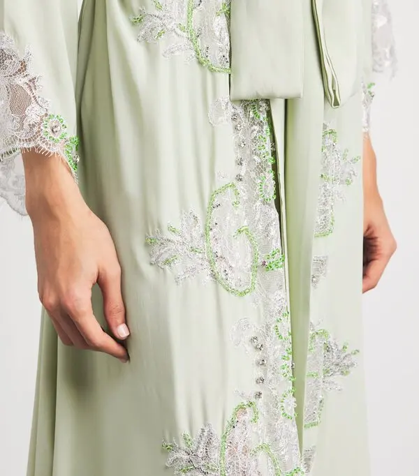 Rosamosario Silk Georgette Regina Effat Robe