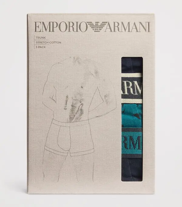 Emporio Armani Stretch-cotton Logo Trunks