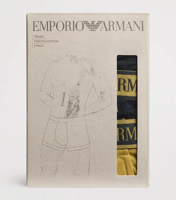 Emporio Armani Stretch-cotton Logo Trunks