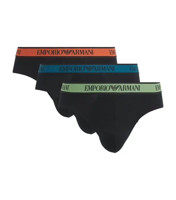 Emporio Armani Stretch-cotton Logo Briefs