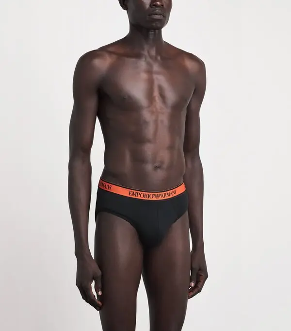 Emporio Armani Stretch-cotton Logo Briefs