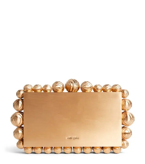 Cult Gaia Beaded Eos Clutch Bag - Gold