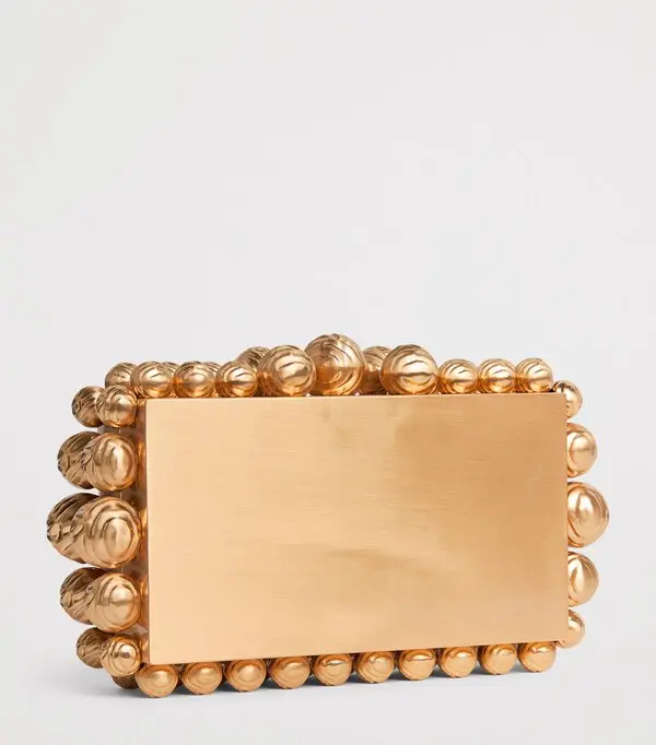 Cult Gaia Beaded Eos Clutch Bag - Gold