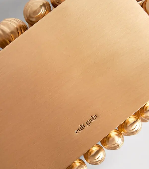 Cult Gaia Beaded Eos Clutch Bag - Gold