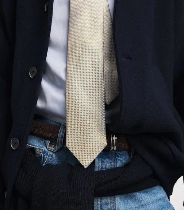Eton Silk Geometric Tie