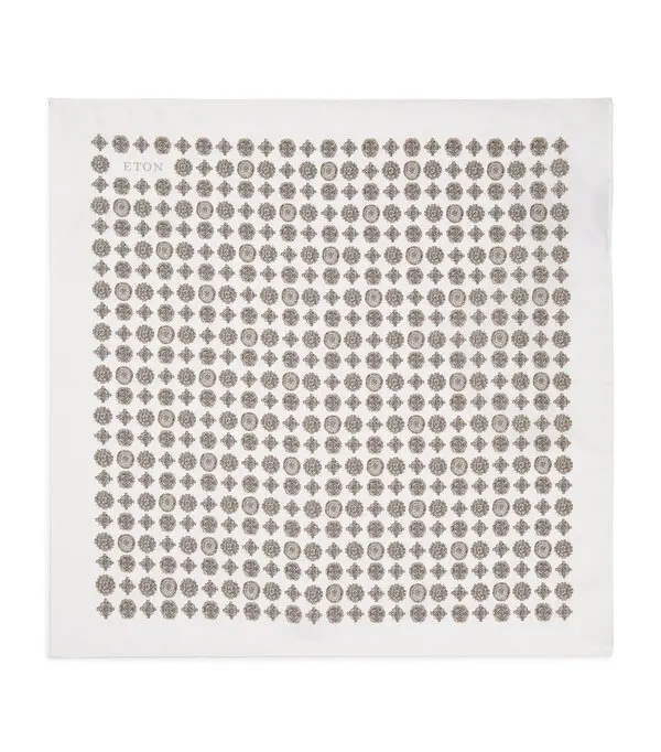 Eton Silk Medallion Pocket Square