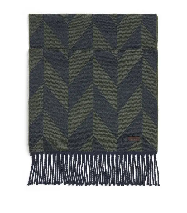 Eton Merino Wool Chevron Scarf