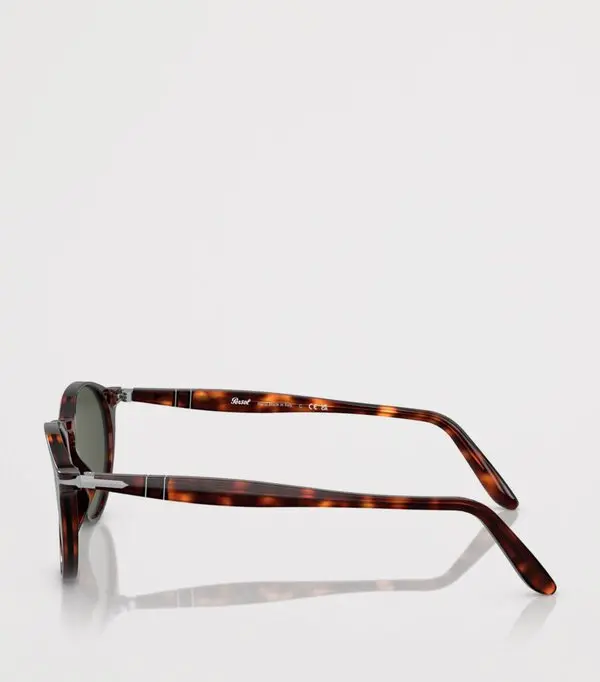 Persol Tortoiseshell Round Frame Sunglasses - Brown