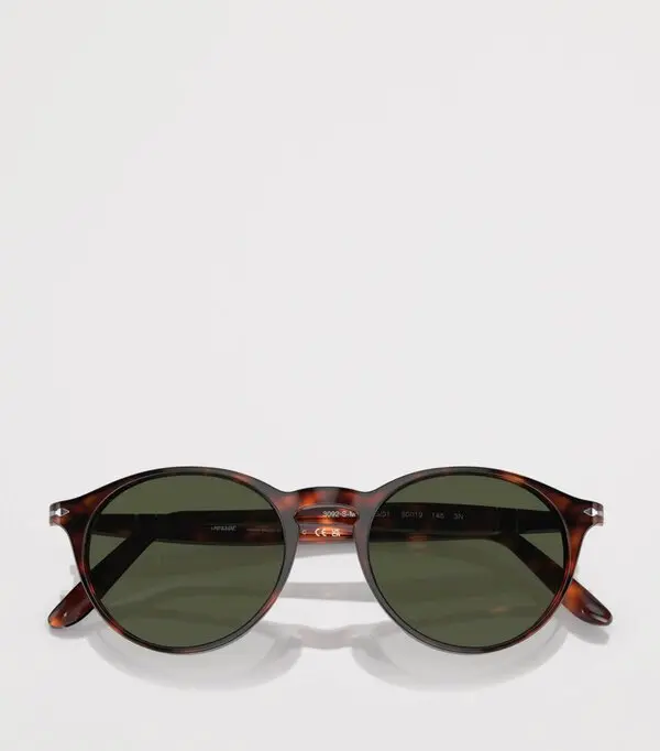 Persol Tortoiseshell Round Frame Sunglasses - Brown