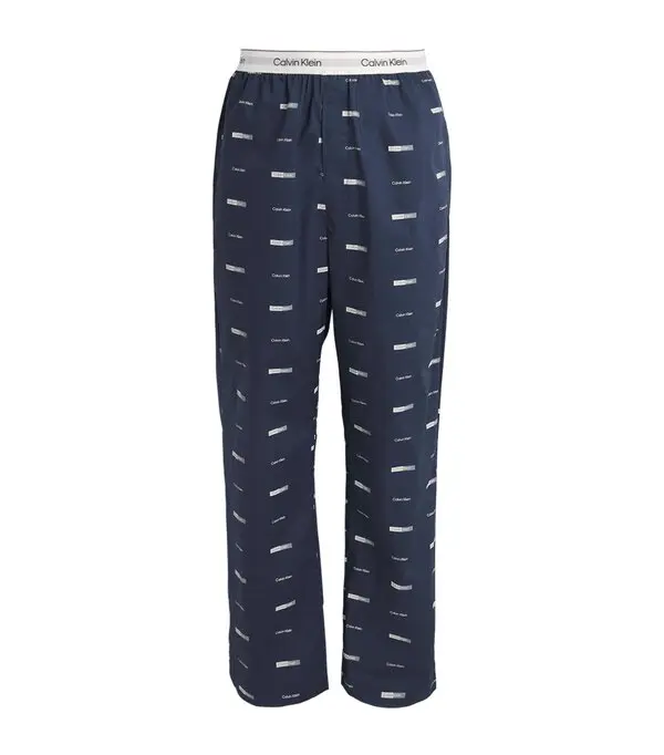 Calvin Klein Cotton Poplin Logo Pyjama Bottoms