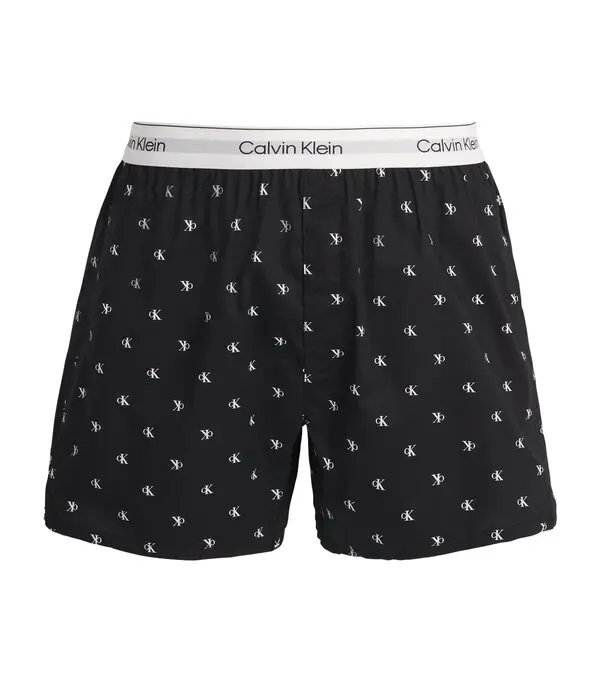 Calvin Klein Cotton Poplin Logo Pyjama Shorts