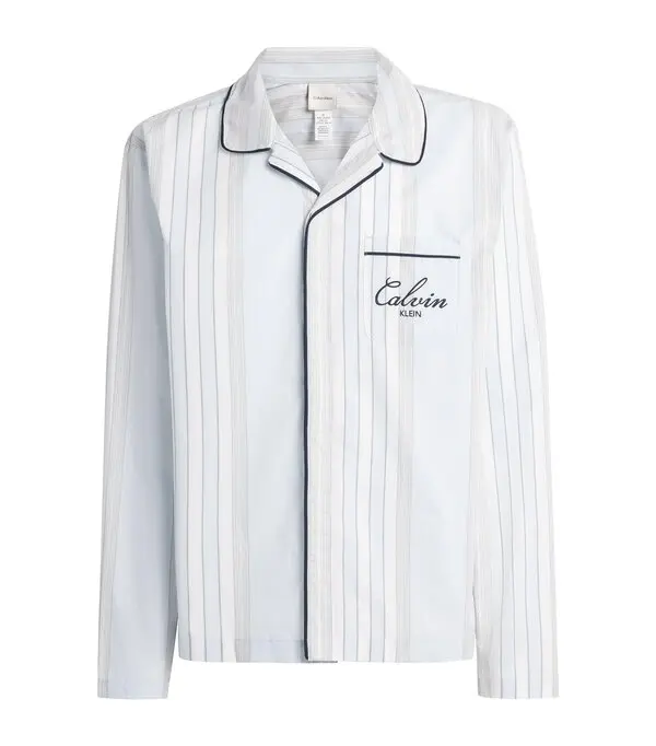 Calvin Klein Cotton Poplin Stripe Pyjama Top