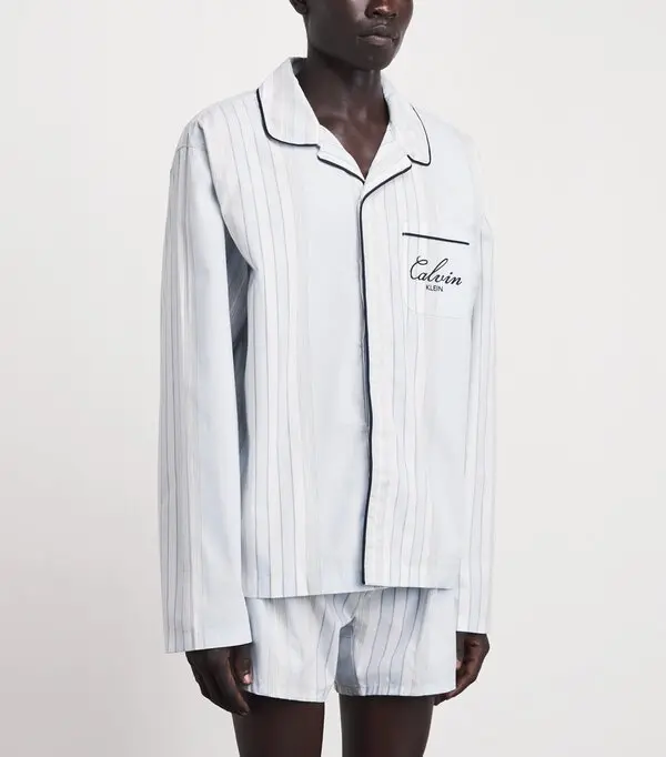 Calvin Klein Cotton Poplin Stripe Pyjama Top