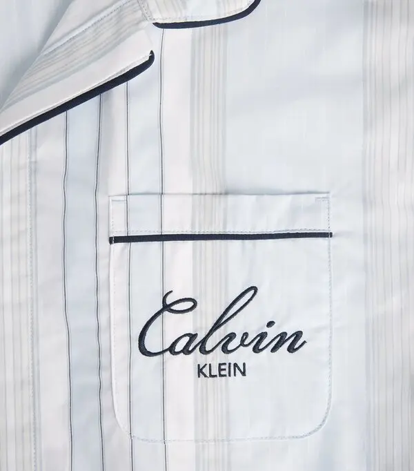 Calvin Klein Cotton Poplin Stripe Pyjama Top