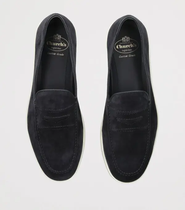 Church's Suede Peebles Slip-on Loafers - Navy