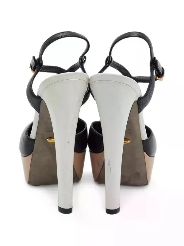 SERGIO ROSSI T-strap Platform Sandals With Buckle And Gold-tone Hardware