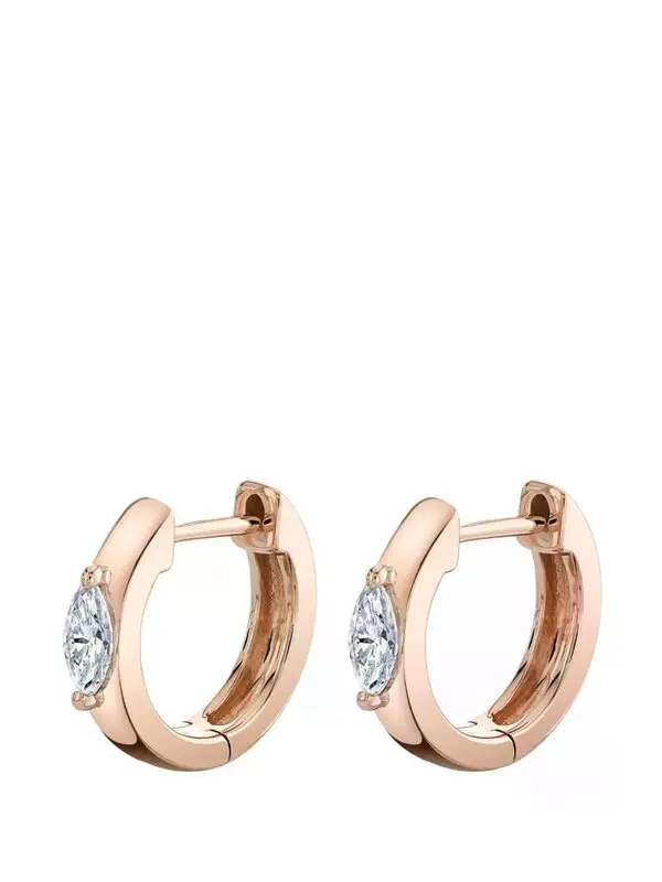 ANITA KO Diamond Huggie Earrings - Pink