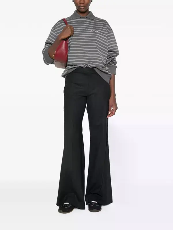 Sandro Pinstriped Wide Leg Trousers