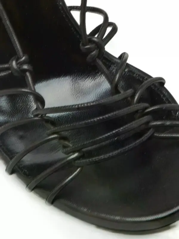 Saint Laurent Babylone Knotted Strappy Heeled Sandals