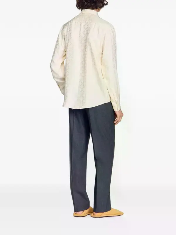 Sandro Monogram-pattern Long-sleeve Shirt