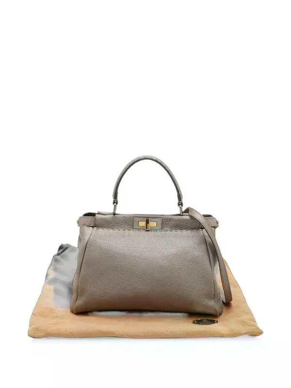 Fendi Peekaboo Medium Tote Bag - Grey