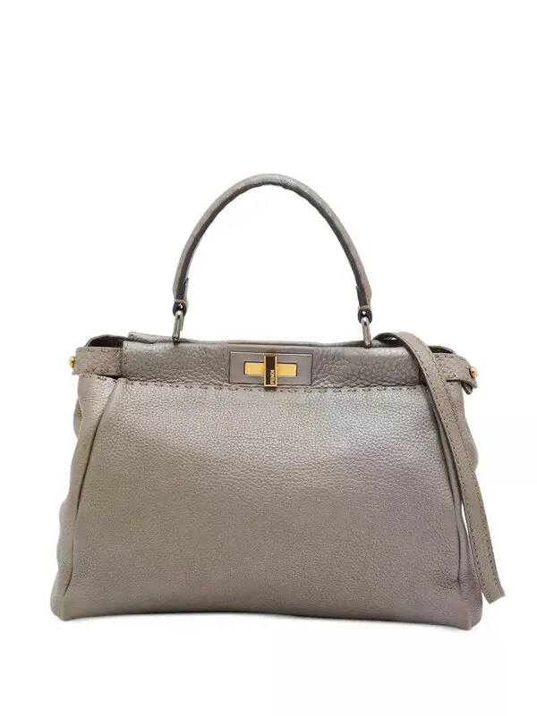Fendi Peekaboo Medium Tote Bag - Grey